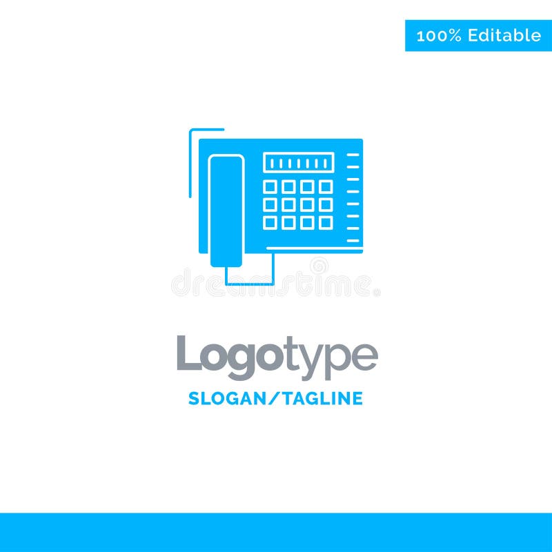 Telephone, Fax, Number, Call Blue Business Logo and Business Card ...