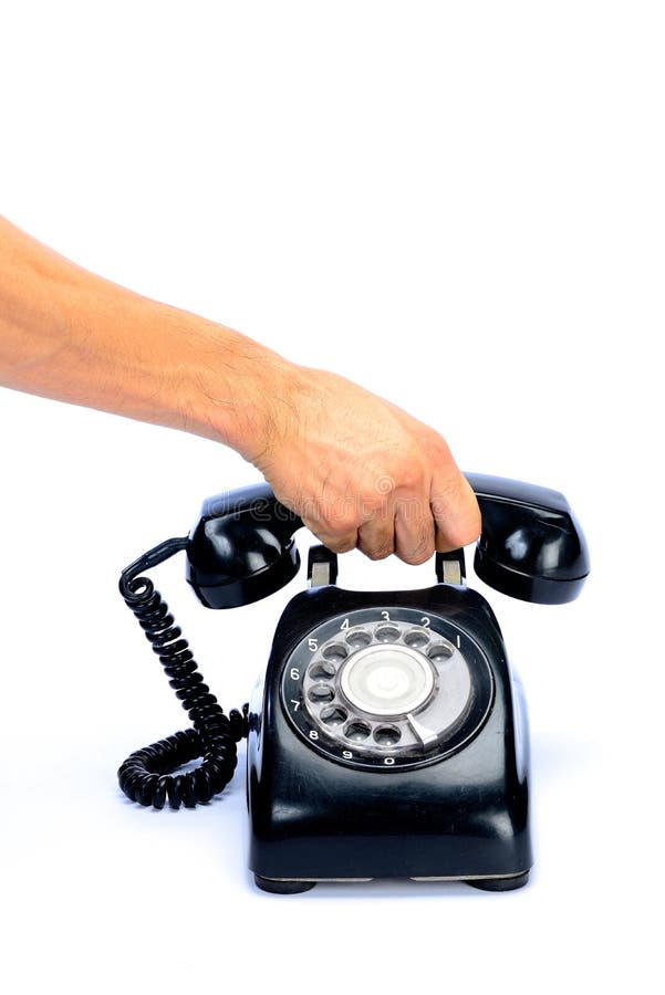 Telephone stock image. Image of cable, handset, isolated - 43818455