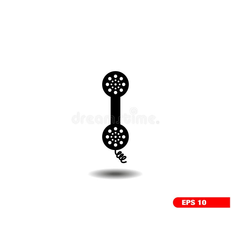 Telephone Handle Icon Vecto Stock Vector - Illustration of receiver ...
