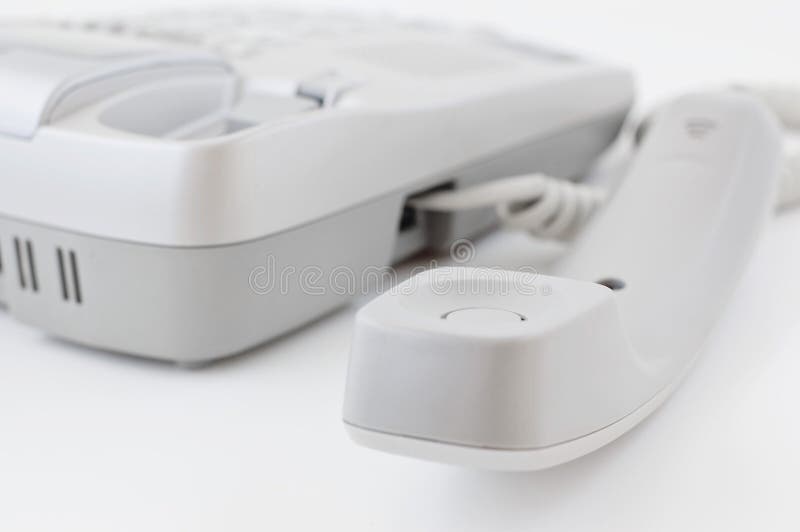 Telephone handset stock image. Image of phone, white - 23885701