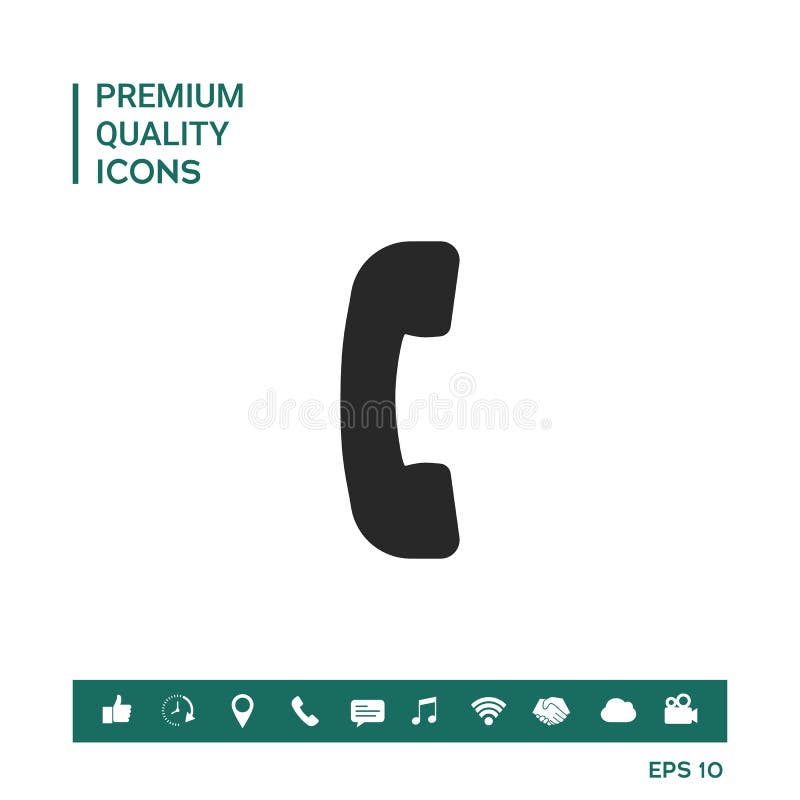Telephone Handset, Telephone Receiver Symbol Icon Stock Vector ...