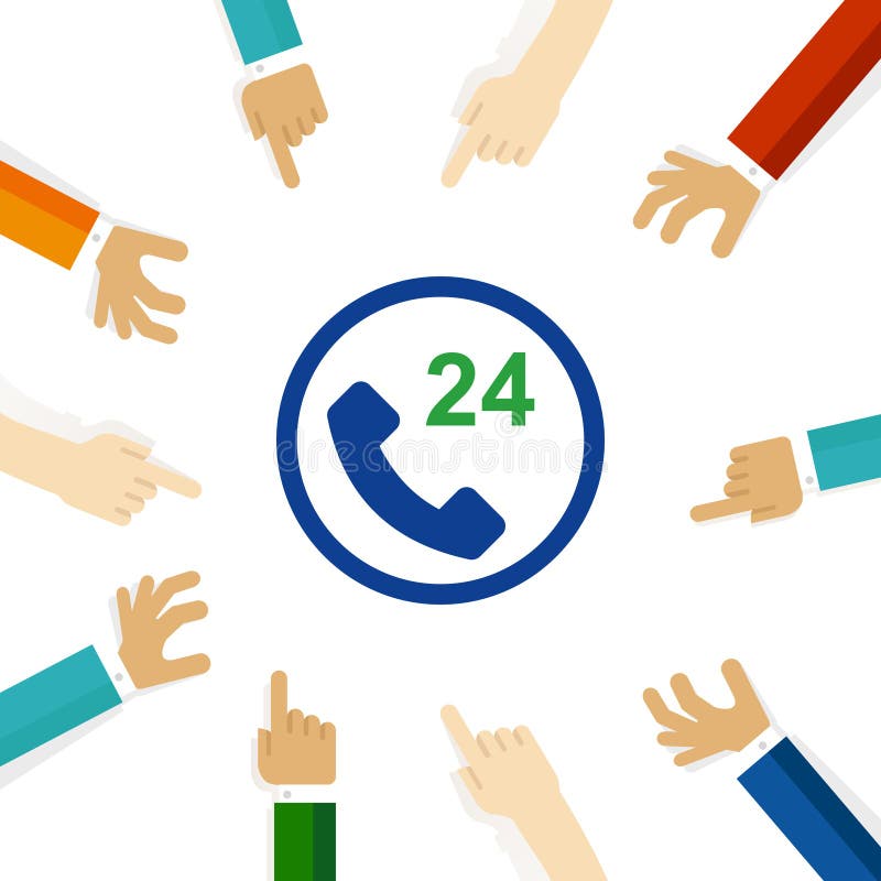 Telephone 24 Hour Operator Service Support Communication Talk Stock ...