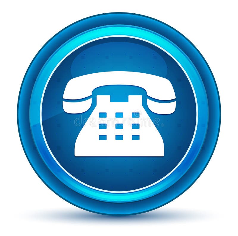 Telephone Icon Eyeball Blue Round Button Stock Illustration ...