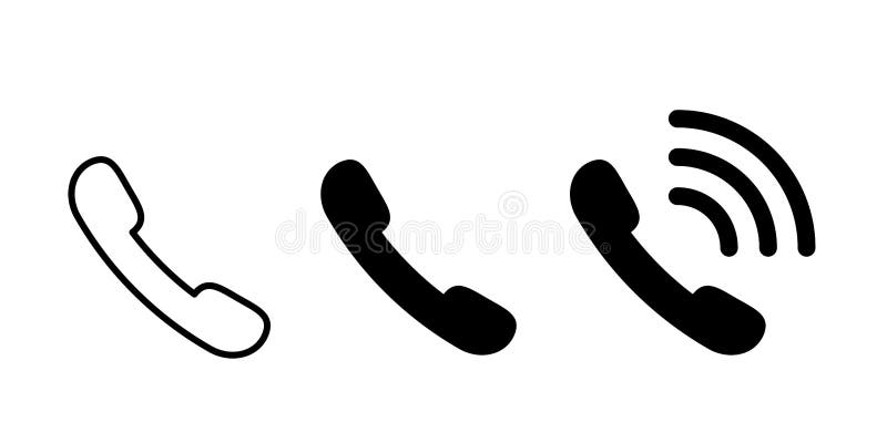 Telephone Icon Isolated Vector Elements. Set of Call Icon Symbol Vector ...