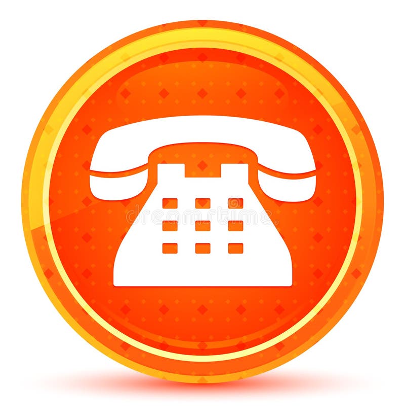 Orange telephone from 70s stock illustration. Illustration of aged ...