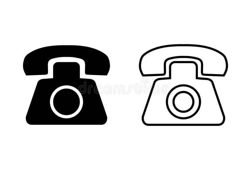 Telephone Icon . Phone Icon Vector Stock Vector - Illustration of ...