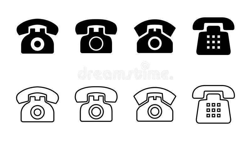 Telephone Icon . Phone Icon Vector Stock Vector - Illustration of conversation, icons: 280458965