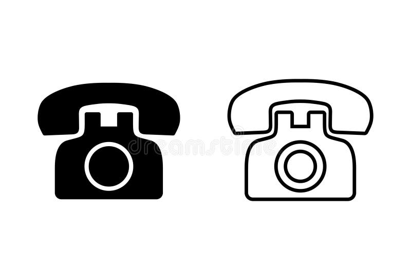 Telephone Icon . Phone Icon Vector Stock Vector - Illustration of ...