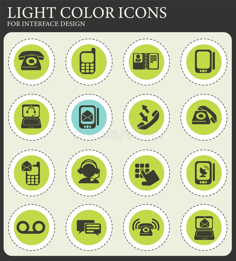 Telephone Icon set stock vector. Illustration of icons - 154995099
