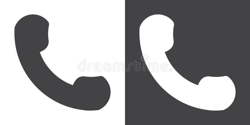 Telephone Icon Vector Set Outline Stock Illustration - Illustration of ...
