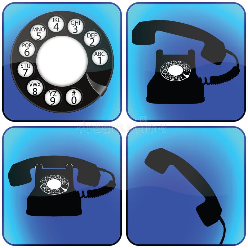 Telephone icons stock vector. Illustration of phone, telecommunications ...