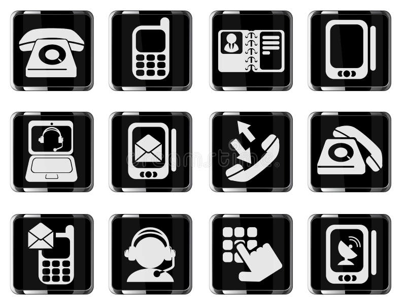 Telephone Icons stock vector. Illustration of vector - 66013120