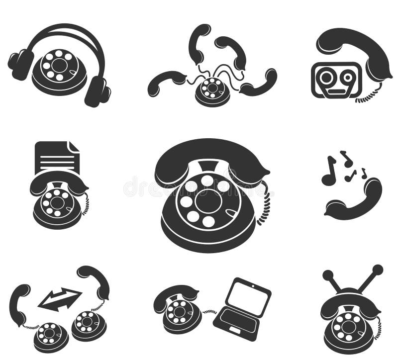 Telephone Icons stock vector. Illustration of communication - 66073167