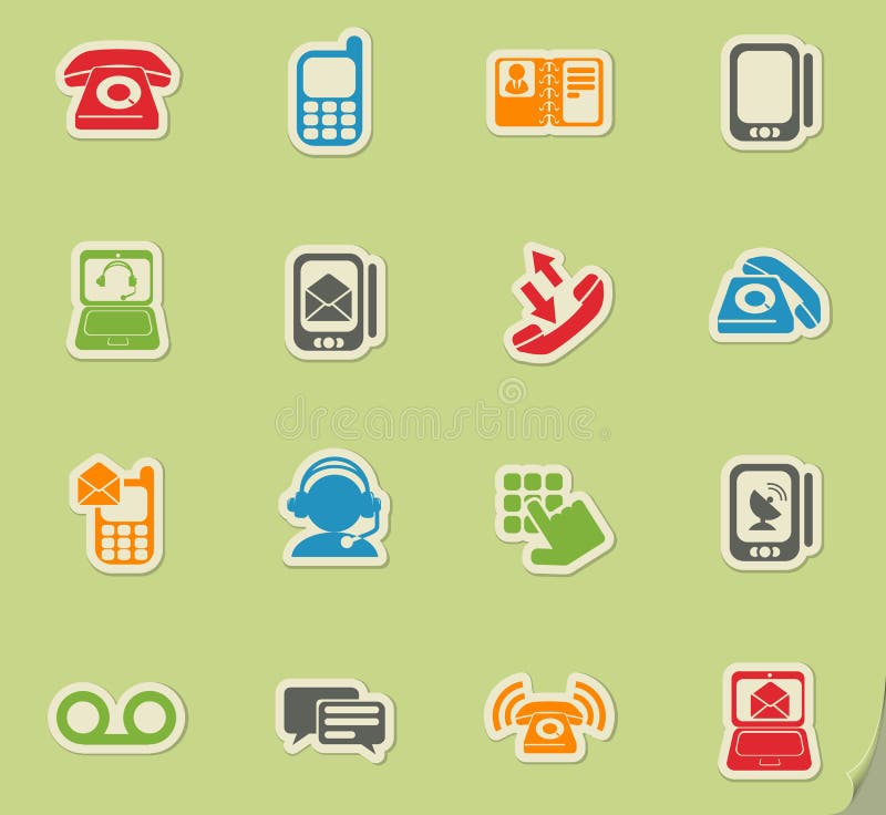 Telephone Icons stock illustration. Illustration of call - 88833021