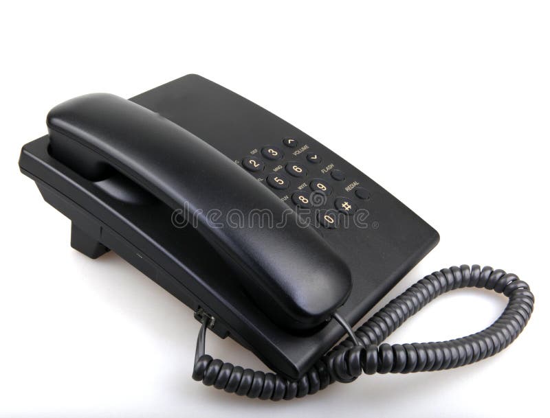Telephone Isolated on White - Color Image Stock Photo - Image of ...