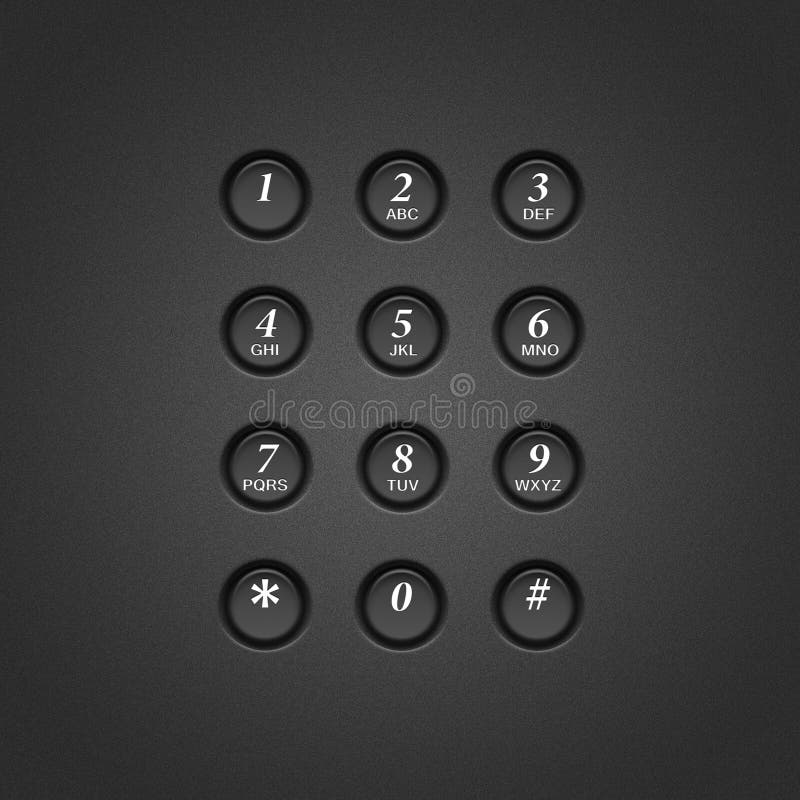 Rotary phone pad stock vector. Illustration of handset - 4966955