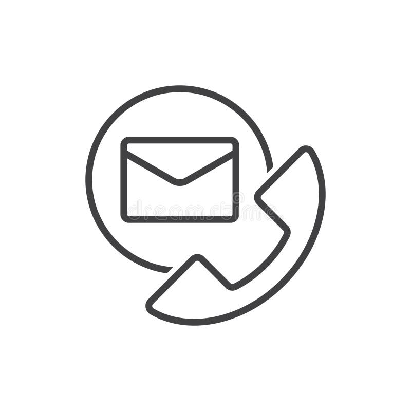 Telephone Mail Icon stock illustration. Illustration of sign - 378921614
