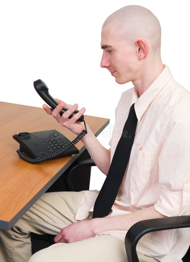 Telephone and man stock image. Image of tube, wait, young - 7212599