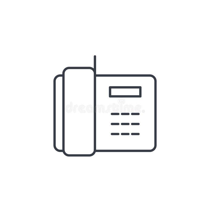 Telephone, Office Phone Thin Line Icon. Linear Vector Symbol Stock ...