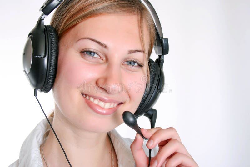 Telephone operator stock image. Image of hotline, headset - 15829795