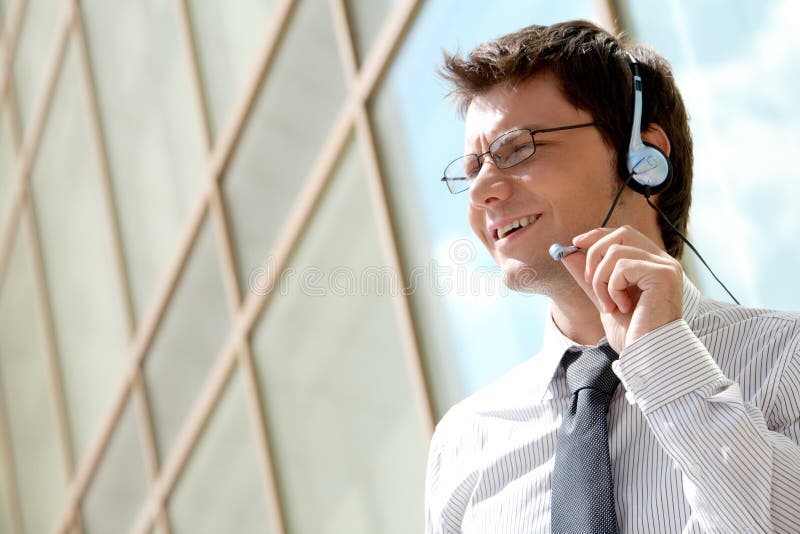 Telephone operator stock image. Image of consultation - 16332287