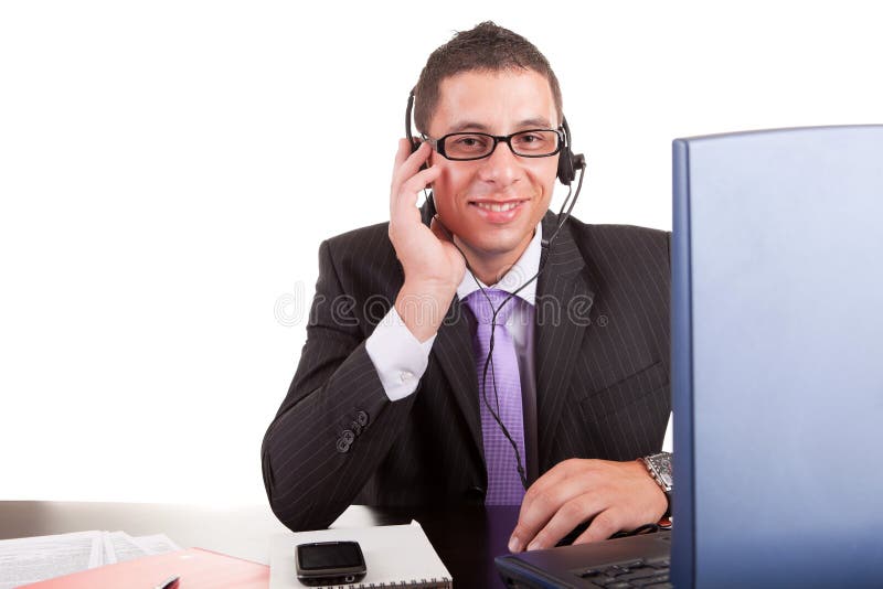 Telephone Operator stock image. Image of consultant, headset - 22794889