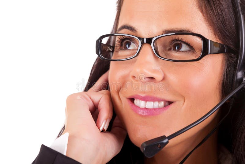 Telephone Operator stock image. Image of assistant, happy - 27640441