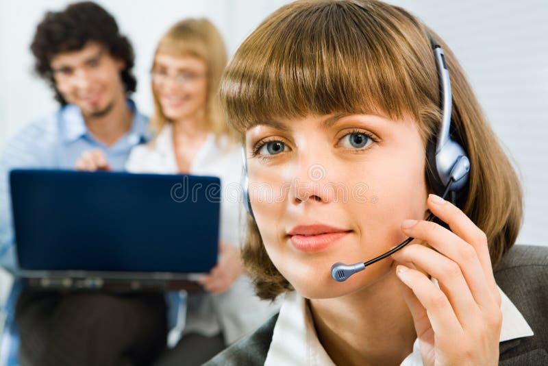 Telephone operator stock image. Image of friendly, conversation - 3148775