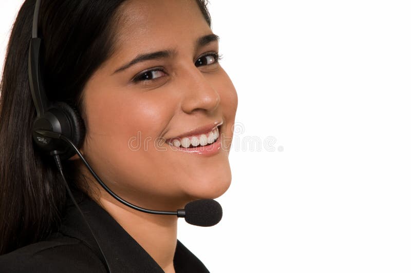Telephone Operator Receptionist Stock Image - Image of attractive ...
