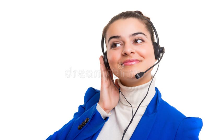 Telephone operator stock image. Image of happy, caucasian - 49473147