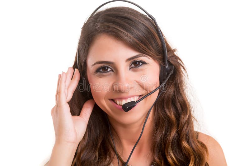 Telephone operator stock photo. Image of helpline, girl - 59549746