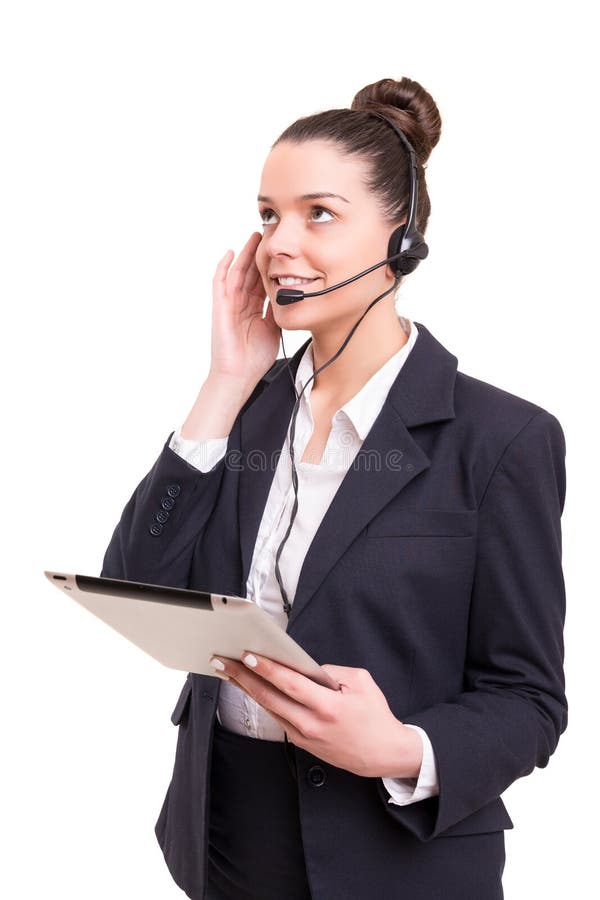 Telephone operator stock photo. Image of beautiful, attractive - 70384278
