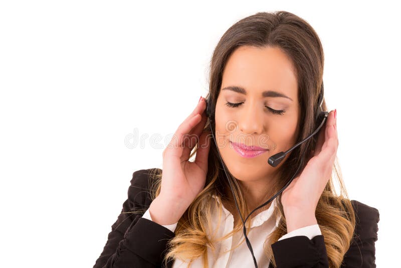 Telephone Operator stock photo. Image of beautiful, confident - 31309400