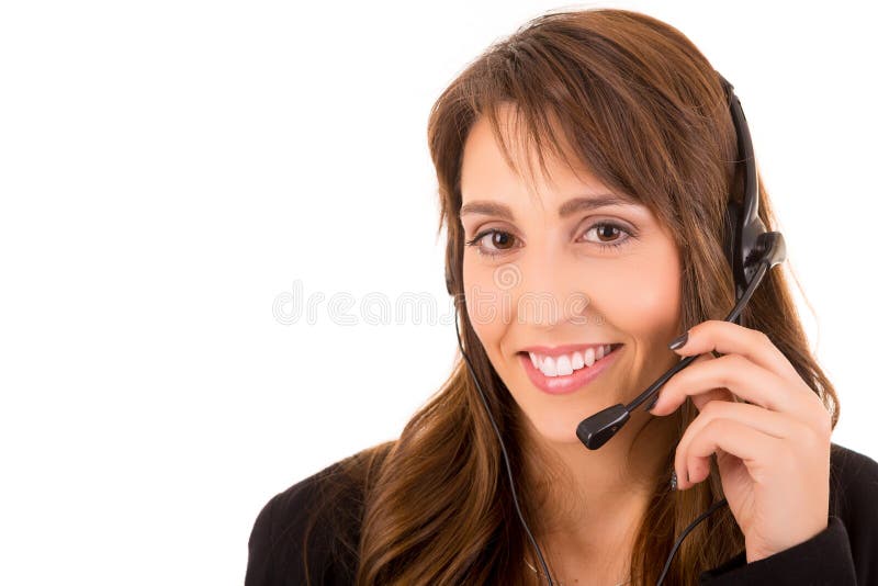 Operator girl stock photo. Image of helpful, operator - 1582706