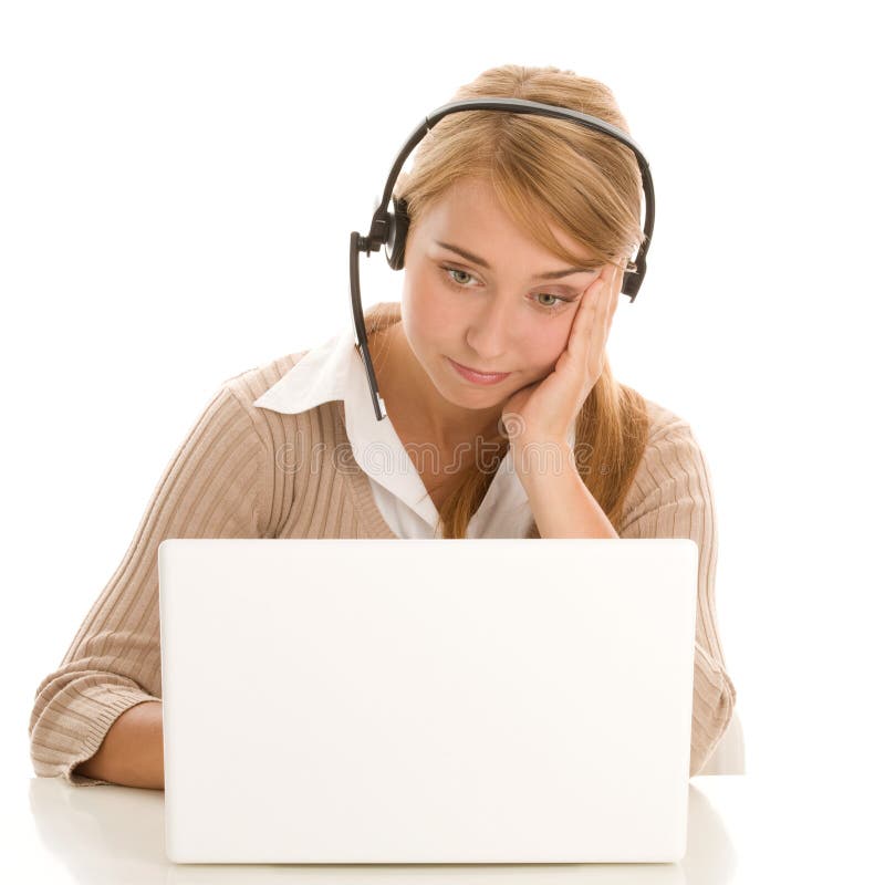 Operator is doing work stock image. Image of helpdesk - 1039179