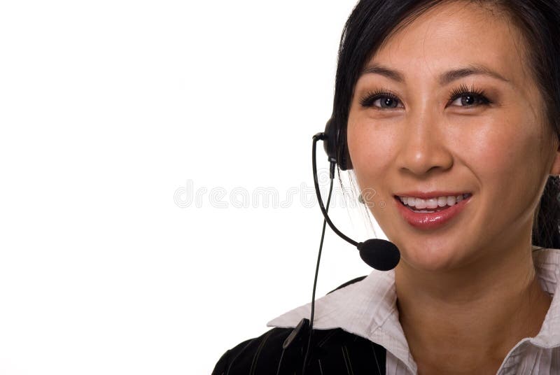 Telephone Operator Receptionist Stock Image - Image of attractive ...