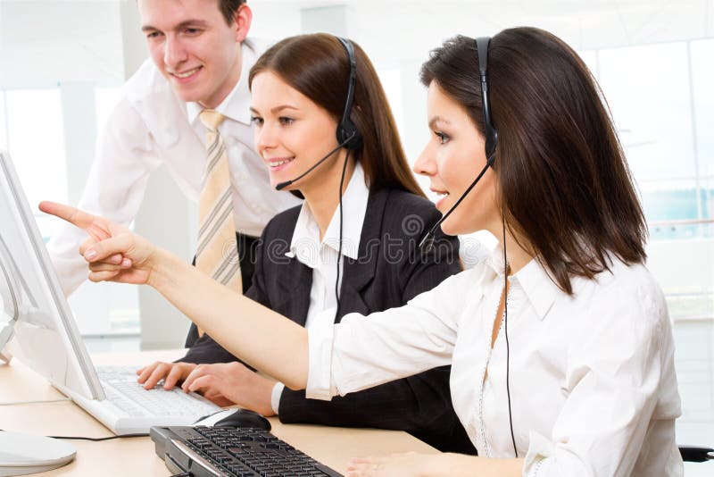 Telephone operators stock image. Image of discussion - 19251913