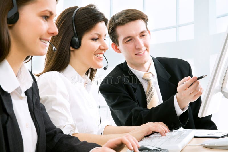 Telephone operators stock photo. Image of helpline, online - 19472324