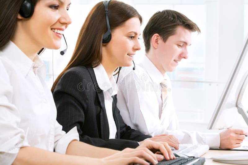 Telephone operator stock photo. Image of assistant, helpline - 4119678