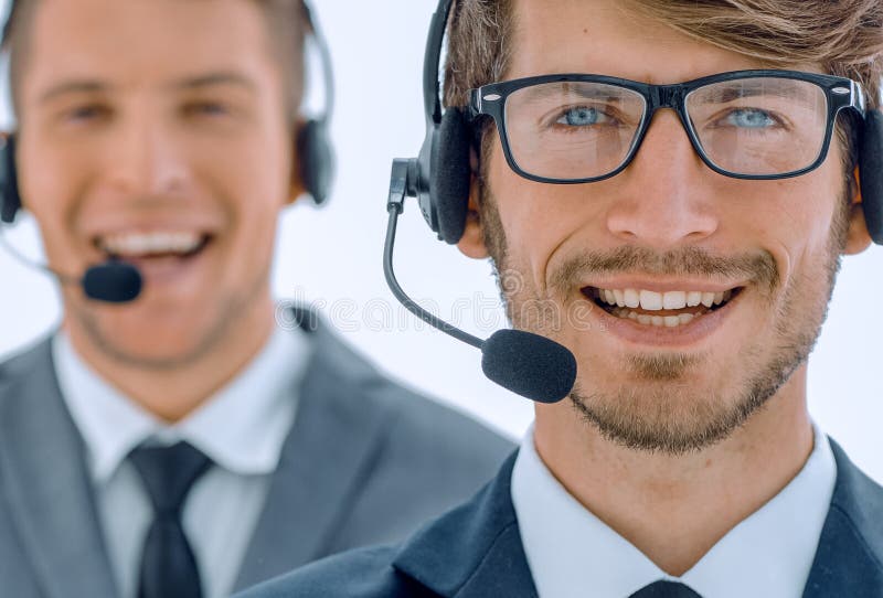 Telephone Operators Looking Forward. Stock Photo - Image of operator ...
