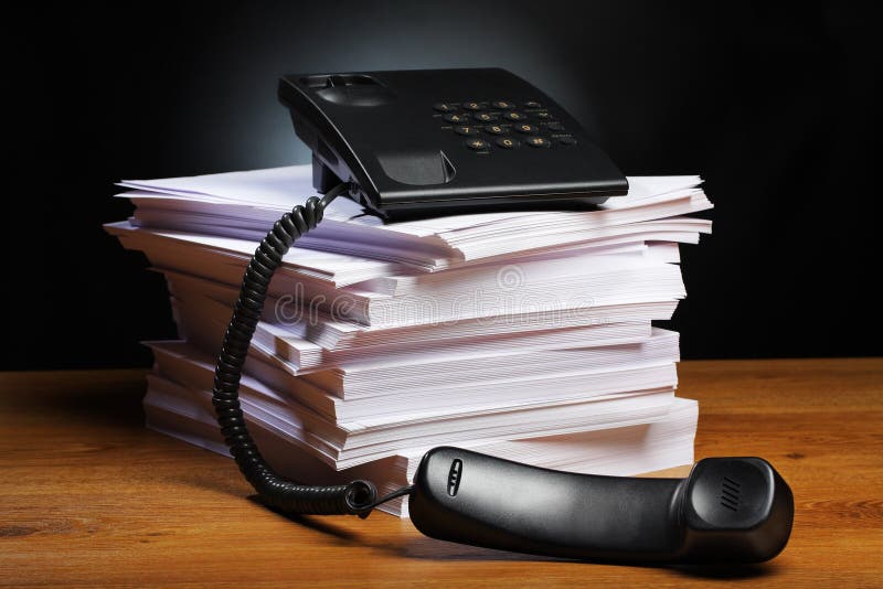 Telephone, paper, office stock image. Image of worker - 10525137
