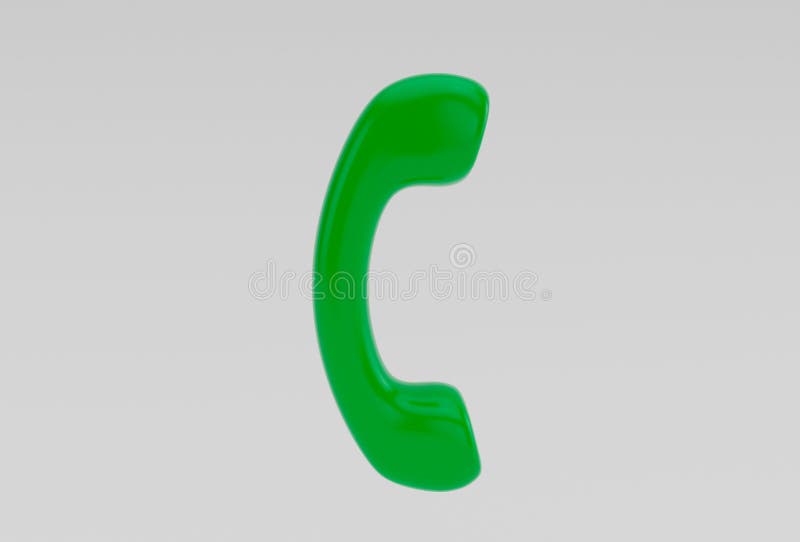 Telephone, Phone Icon Minimal 3d Rendering on White Background Stock ...