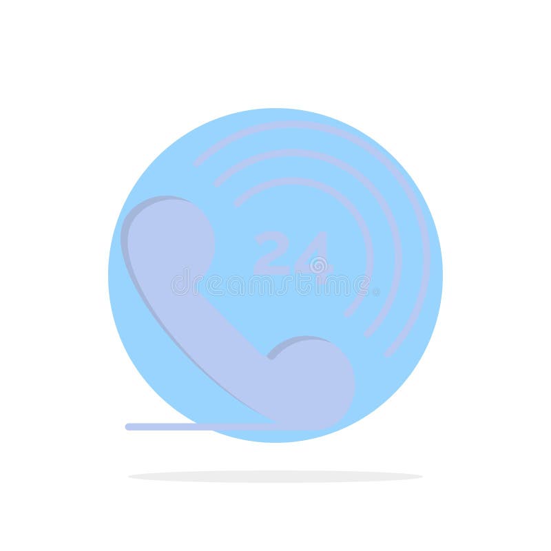 Telephone, Phone, Ringing, 24 Abstract Circle Background Flat Color ...
