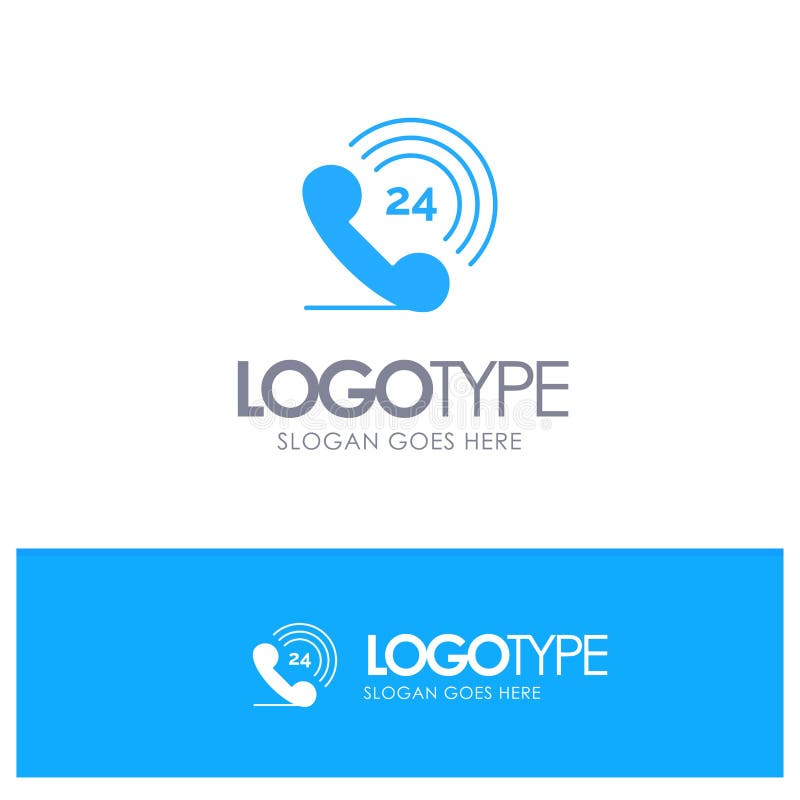 Telephone, Phone, Ringing, 24 Blue Logo Vector Stock Vector ...