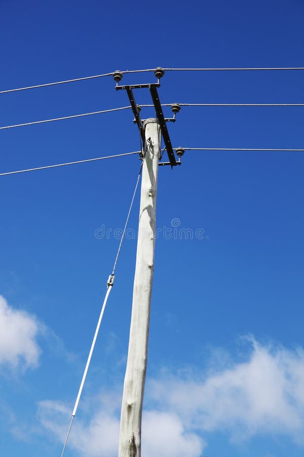 Telephone pole with wires stock photo. Image of lines - 12781068