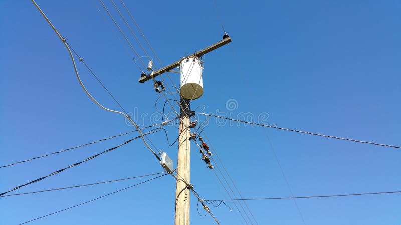 Telephone Poll with Cables stock photo. Image of cables - 79220170