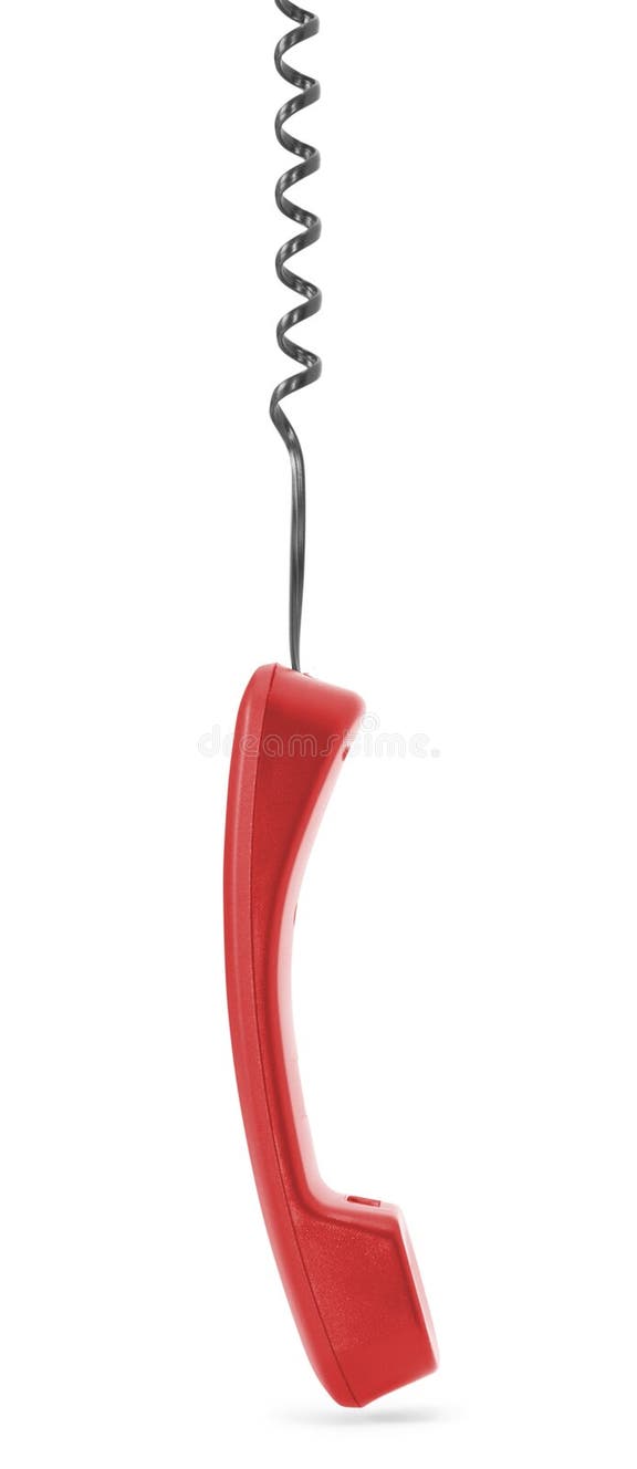 Telephone Receiver with Cable Stock Photo - Image of hover, connection ...