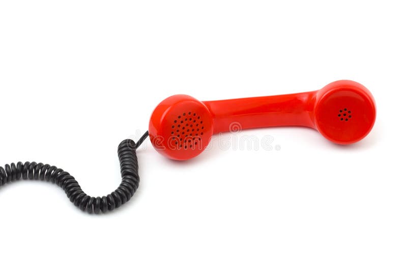 Red telephone cord stock image. Image of communications - 31730283