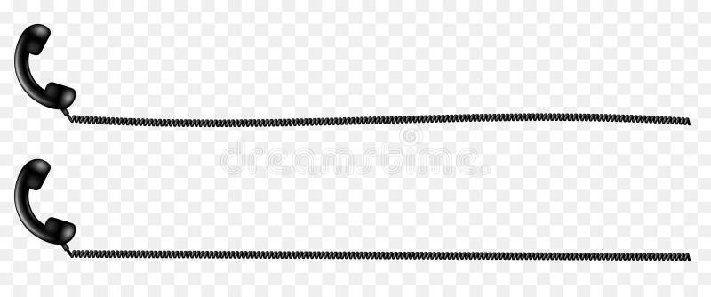 Telephone Receiver with a Cord. Phone Handset with Extension Cord Stock ...