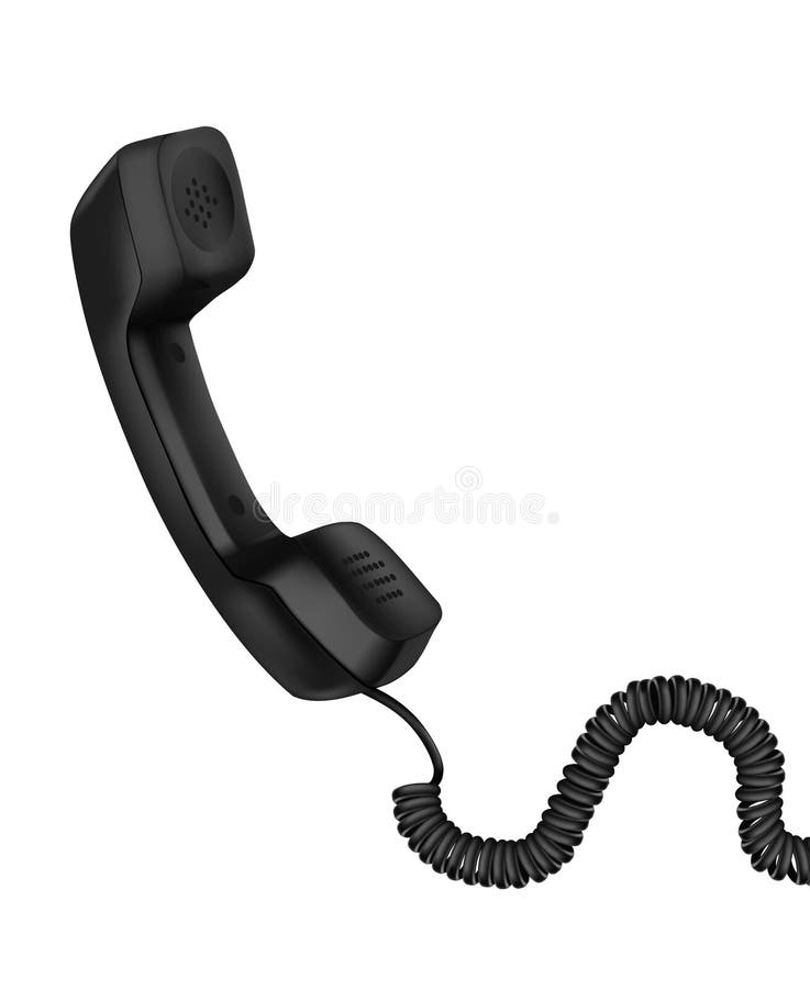 Telephone Receiver And Cord. Vector. Stock Vector - Illustration of ...